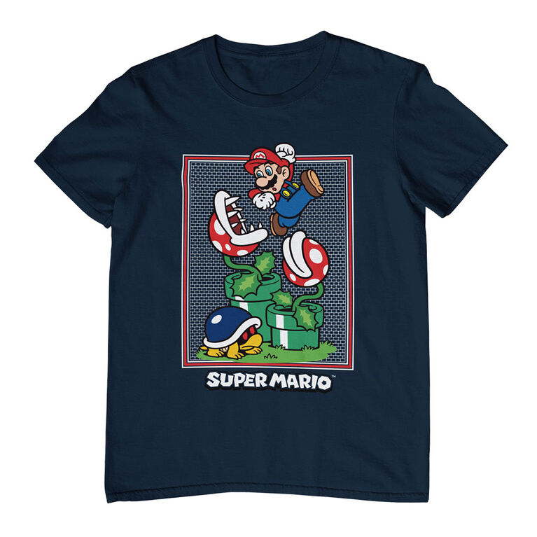 Super Mario- Navy Blue Tshirt- Large